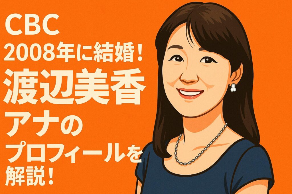 【CBC】2008年に結婚！渡辺美香アナのプロフィールを解説！ | アナウンサー図鑑